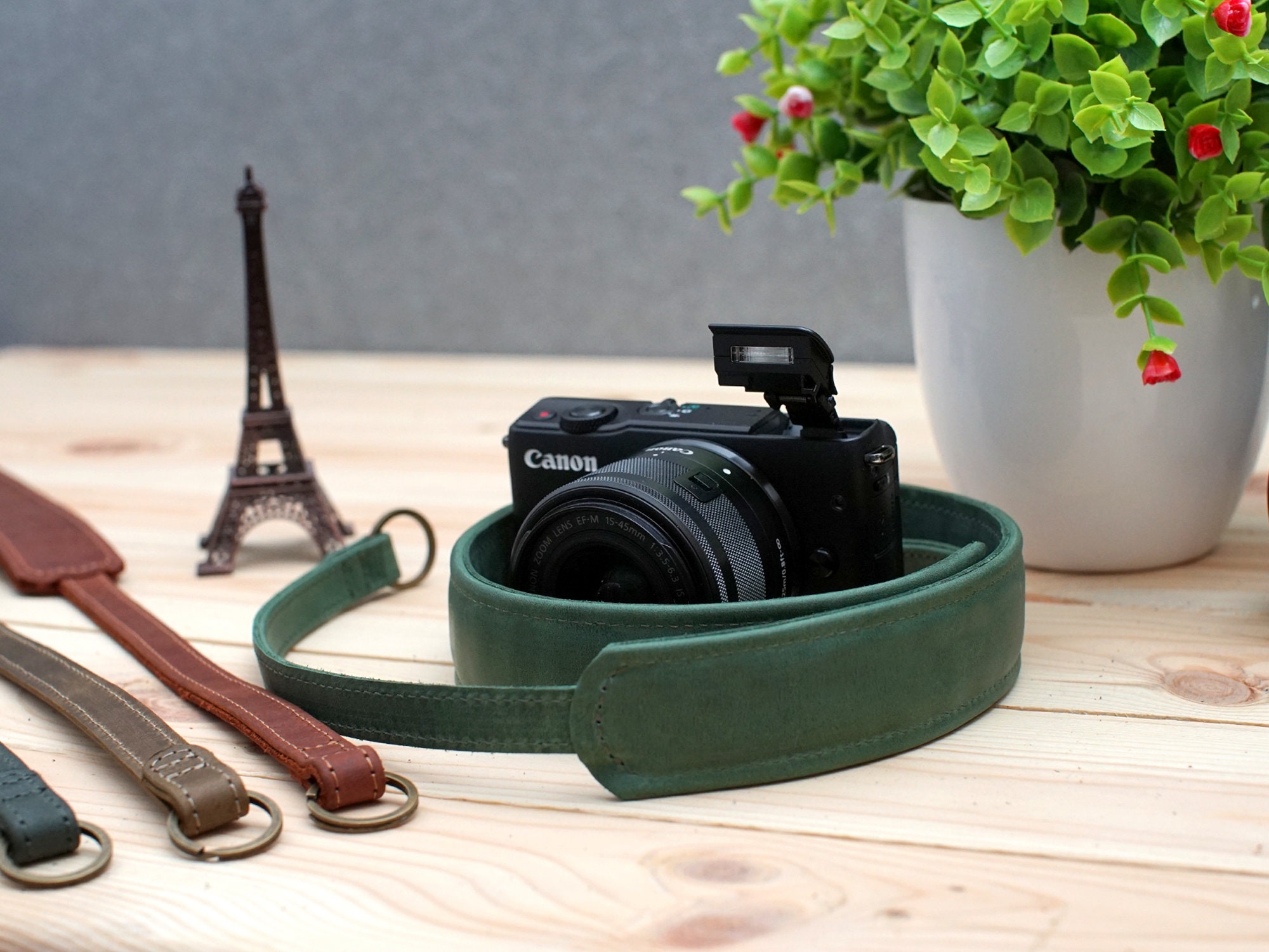 Personalized Leather Camera Strap Camera Accessories DSLR | Etsy