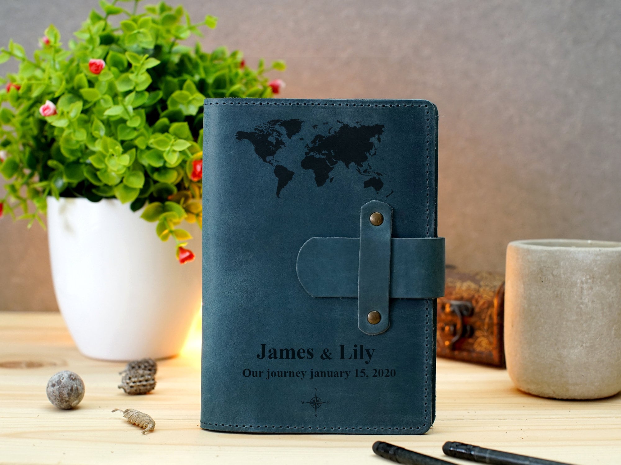 Personalized Leather Notebook Cover Refillable Journal Cover | Etsy