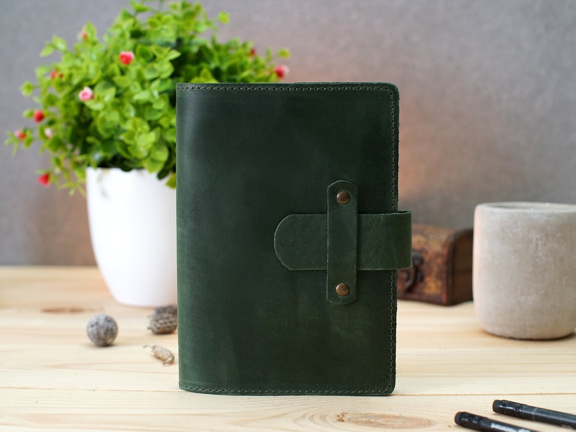 Personalized Leather Notebook Cover Refillable Journal Cover - Etsy