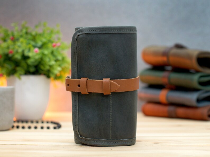 Personalized Travel Watch Roll Leather Watch Case Travel - Etsy