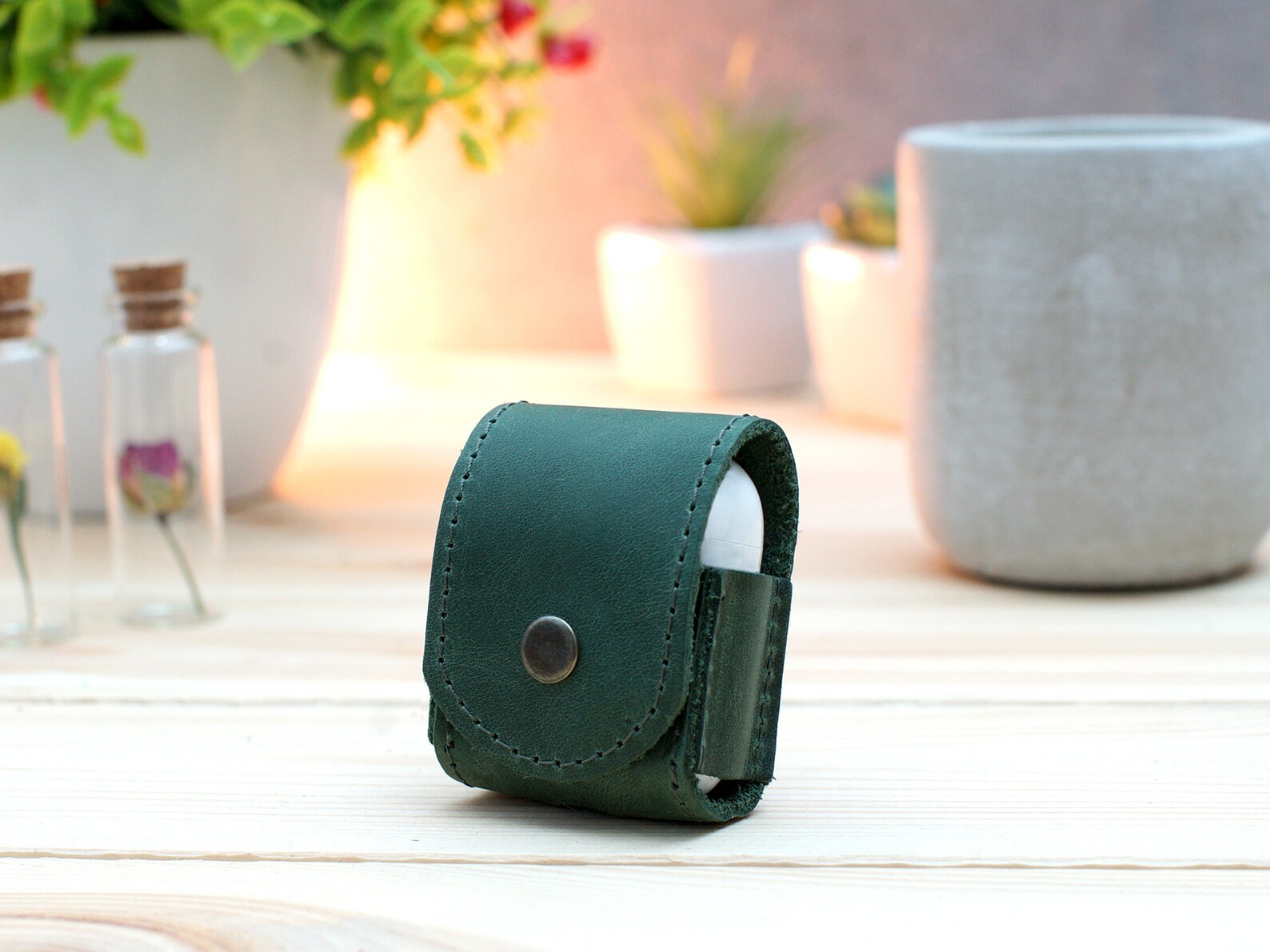Personalized Leather AirPod Case, Custom Airpods Case, Leather AirPod ...