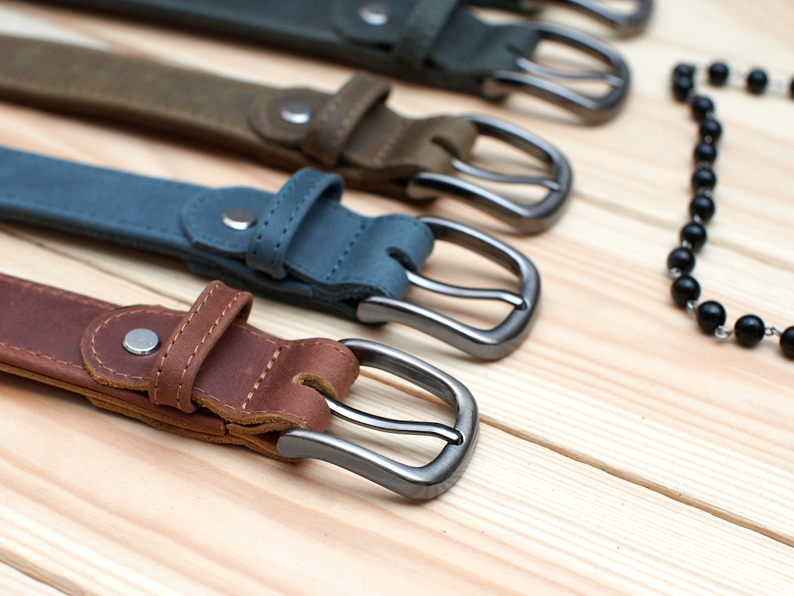Leather Belt Women in 5 Different Colors Personalized Leather - Etsy