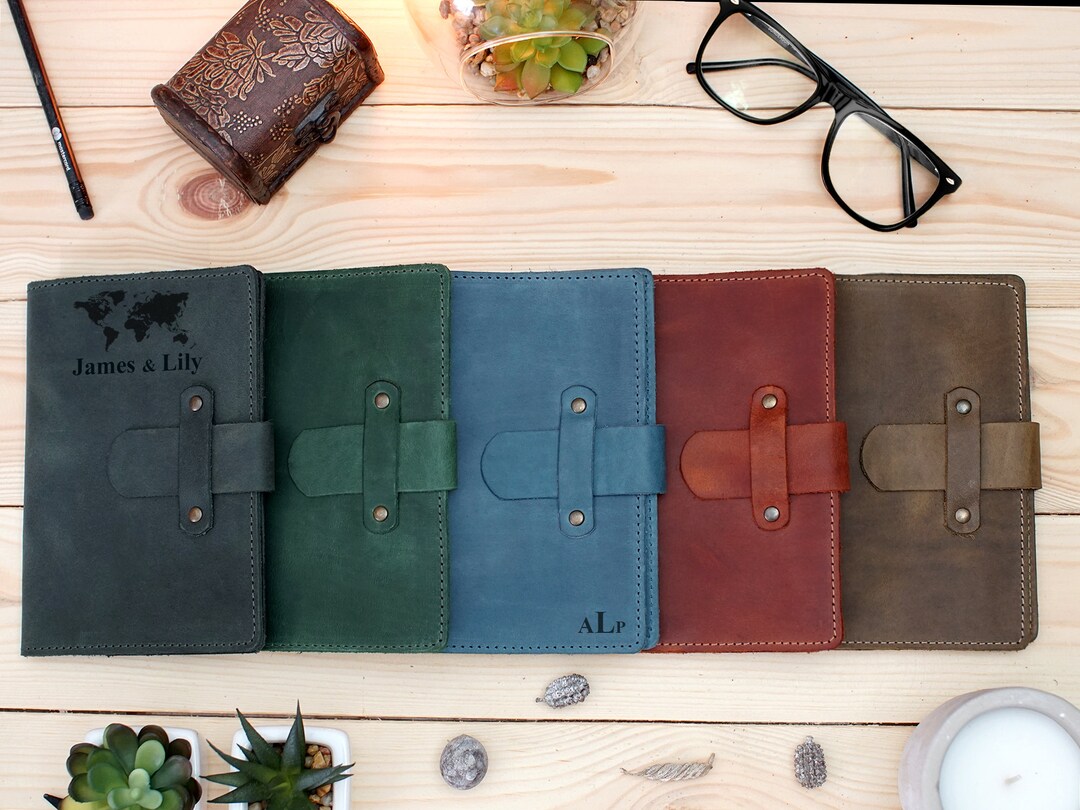 Personalized Leather Notebook, Leather Journal Cover A5, Custom ...