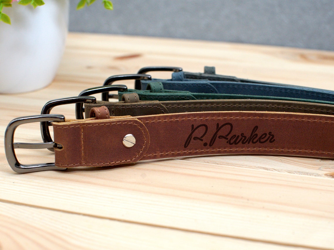 Leather Belt Women in 5 Different Colors Personalized Leather - Etsy