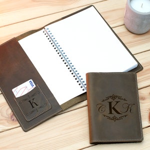 Personalized Leather Notebook Refillable, Customized Travel Journal ...
