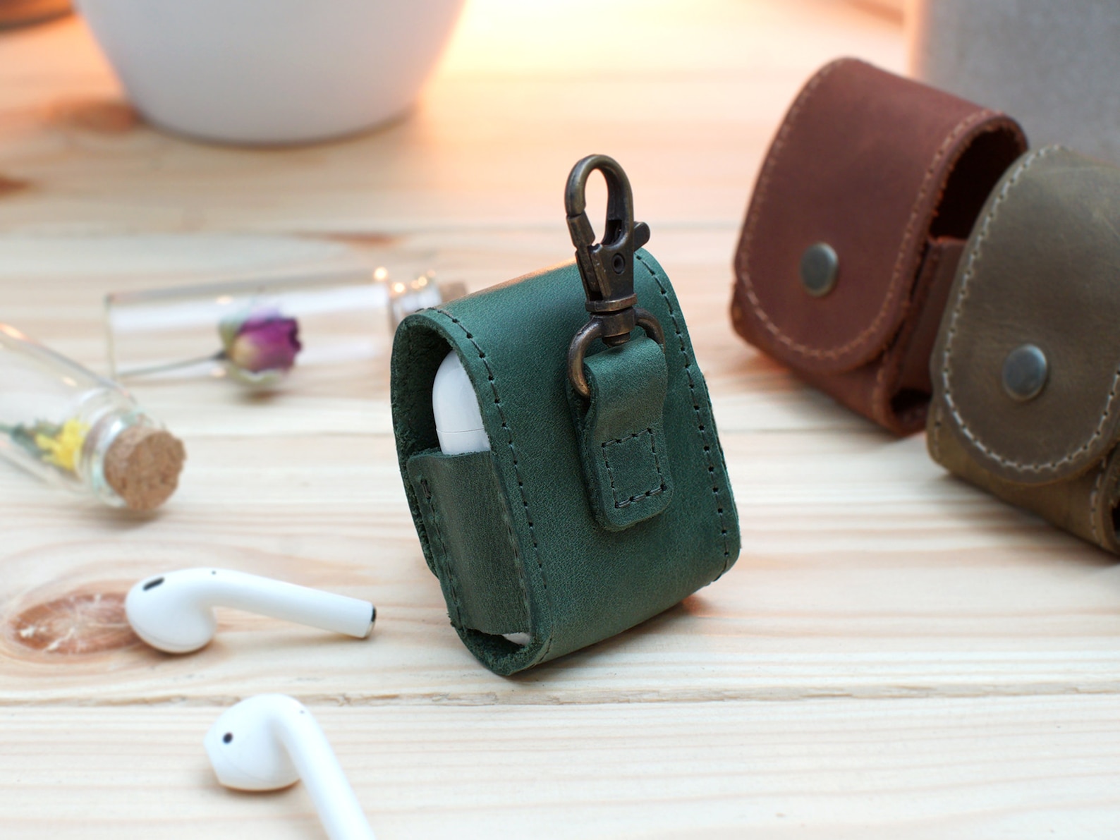 Personalized Leather AirPod Case, Custom Airpods Case, Leather AirPod ...