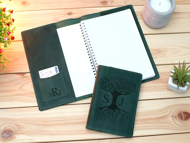 Personalized Leather Notebook Refillable Customized Travel - Etsy