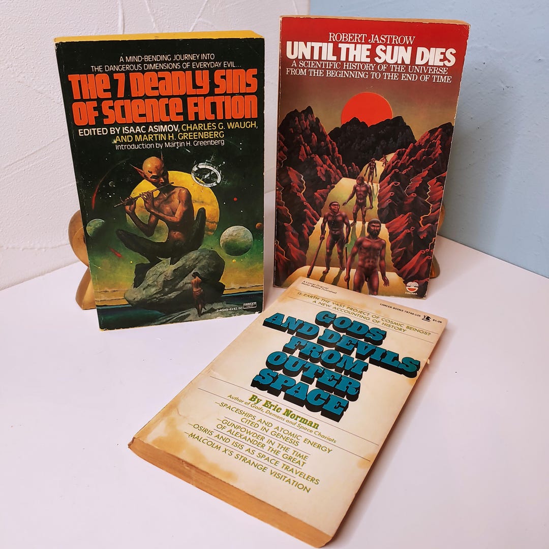 Curated Book Lot 3 Science Fiction Science Vintage Paperback Books ...