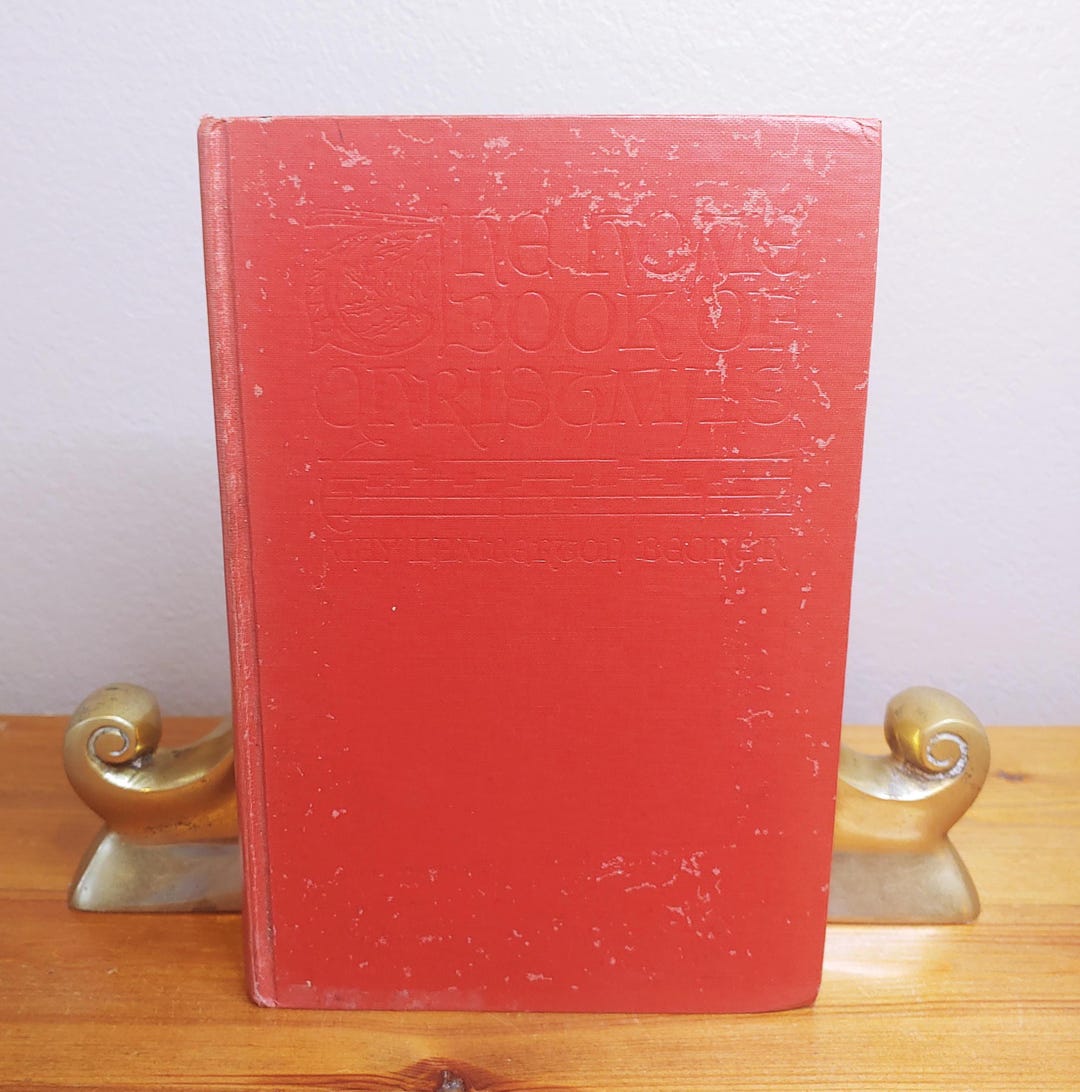 The Home Book of Christmas, Ed. May Lamberton Becker, Bright Red ...