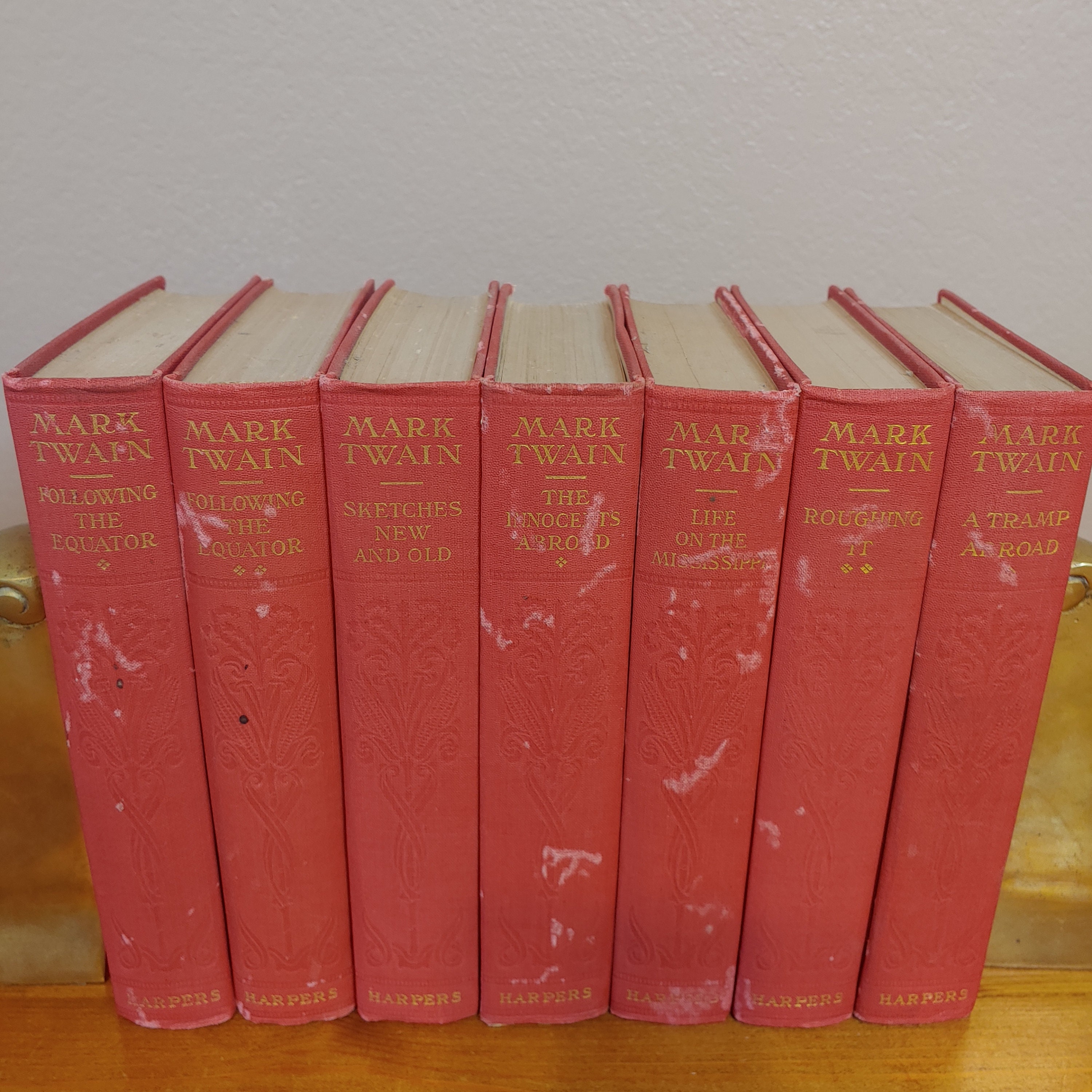 Mark Twain Books Lot of 7 Antique Author's National - Etsy