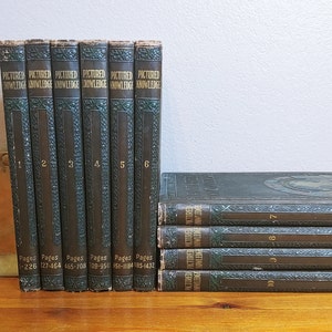 10-volume Set of Pictured Knowledge, Antique Children's Encyclopedias ...