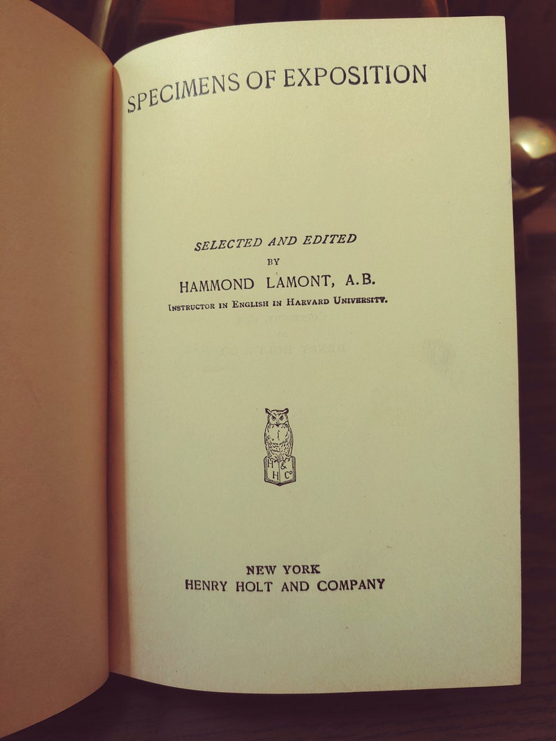 Rare Antique Textbook With Original Adjustable Book Cover, English ...