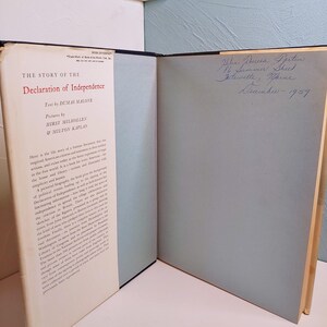 The Story of the Declaration of Independence, HC/DJ, 1954, Text Dumas ...