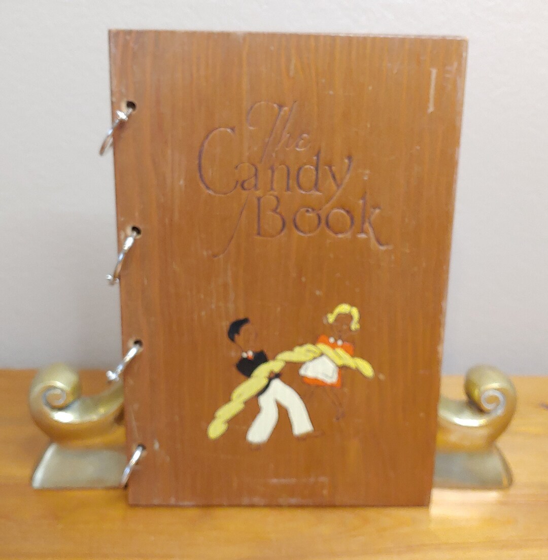 Vintage Cookbook With Wooden Covers, the Candy Book, Edited by Ruth ...