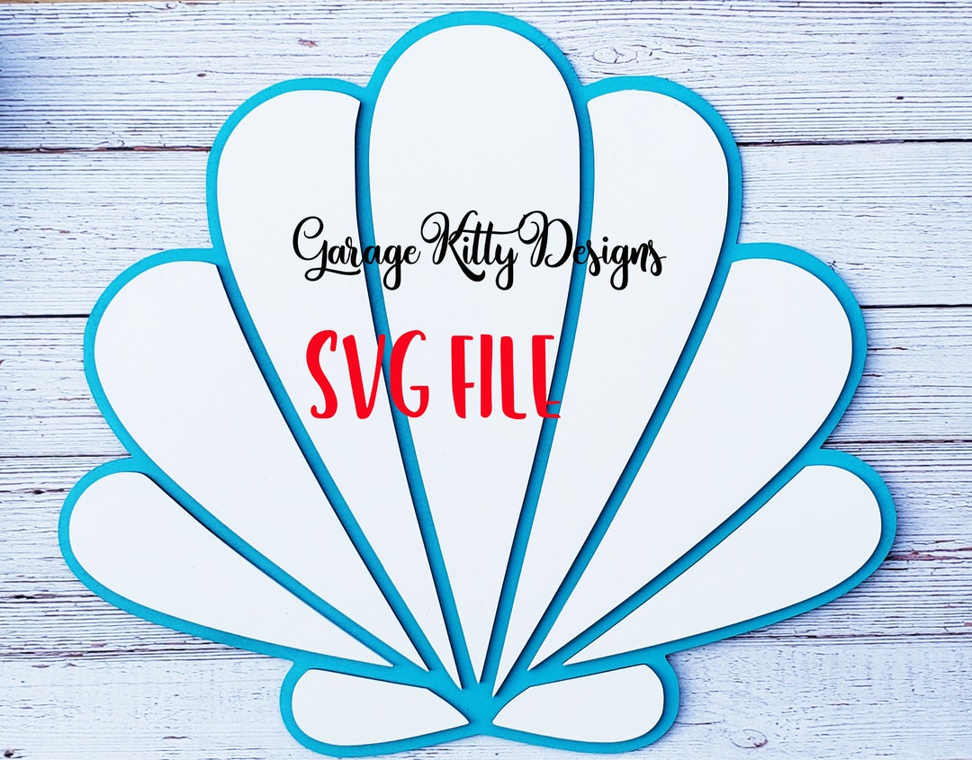 Shell SVG File, Mermaid Shell Lasercut Files, Laser Printer, Glowfordge ...
