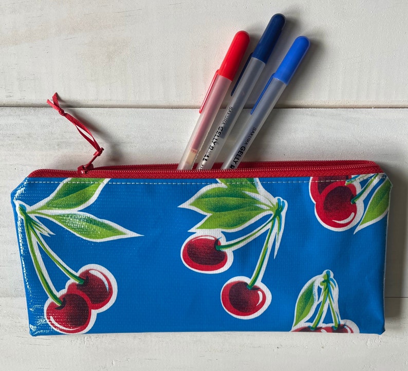 Oilcloth Pencil Pouch Fabric Pencil Case - Etsy
