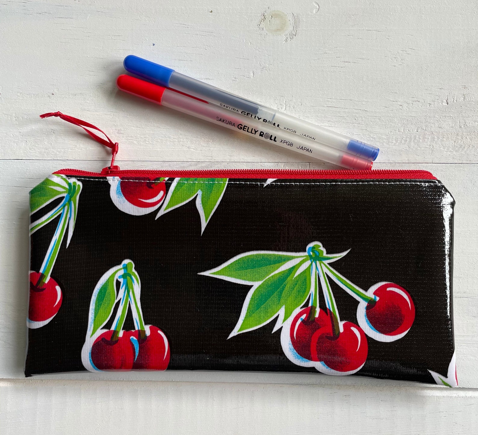 Oilcloth Pencil Pouch Fabric Pencil Case - Etsy