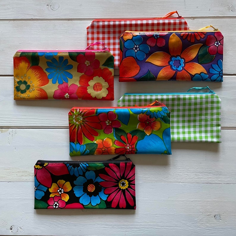 Oilcloth Pencil Pouch Fabric Pencil Case - Etsy