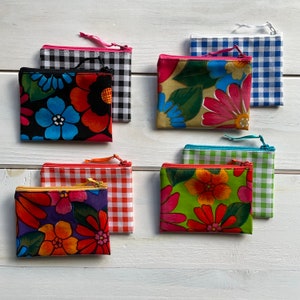 Oilcloth Coin Purse | 3.5 X 4.5" Zippered Pouch - Etsy