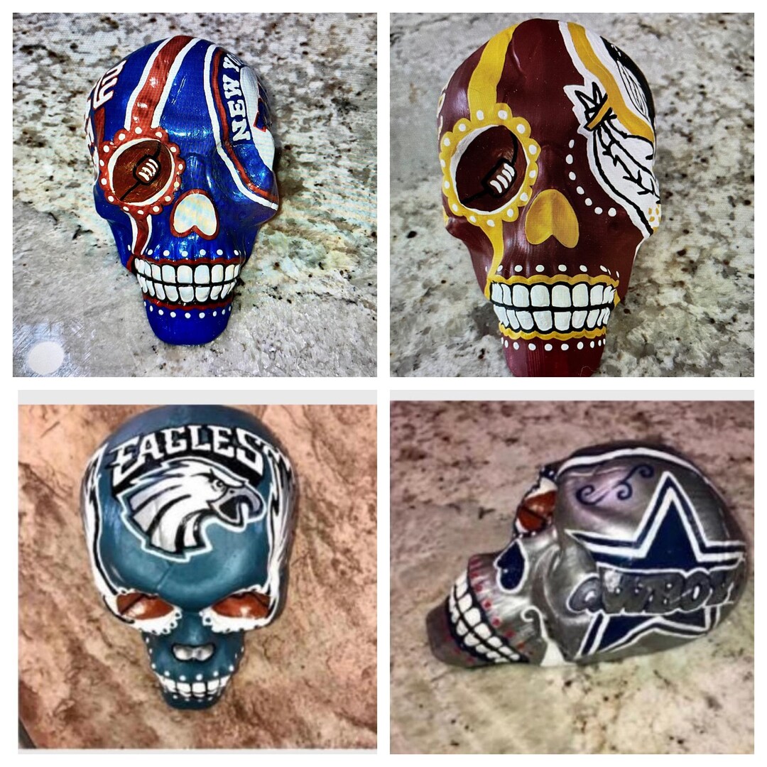 NFL Sugar Skull, Day of the Dead Decor, NFC East Football, Eagles ...