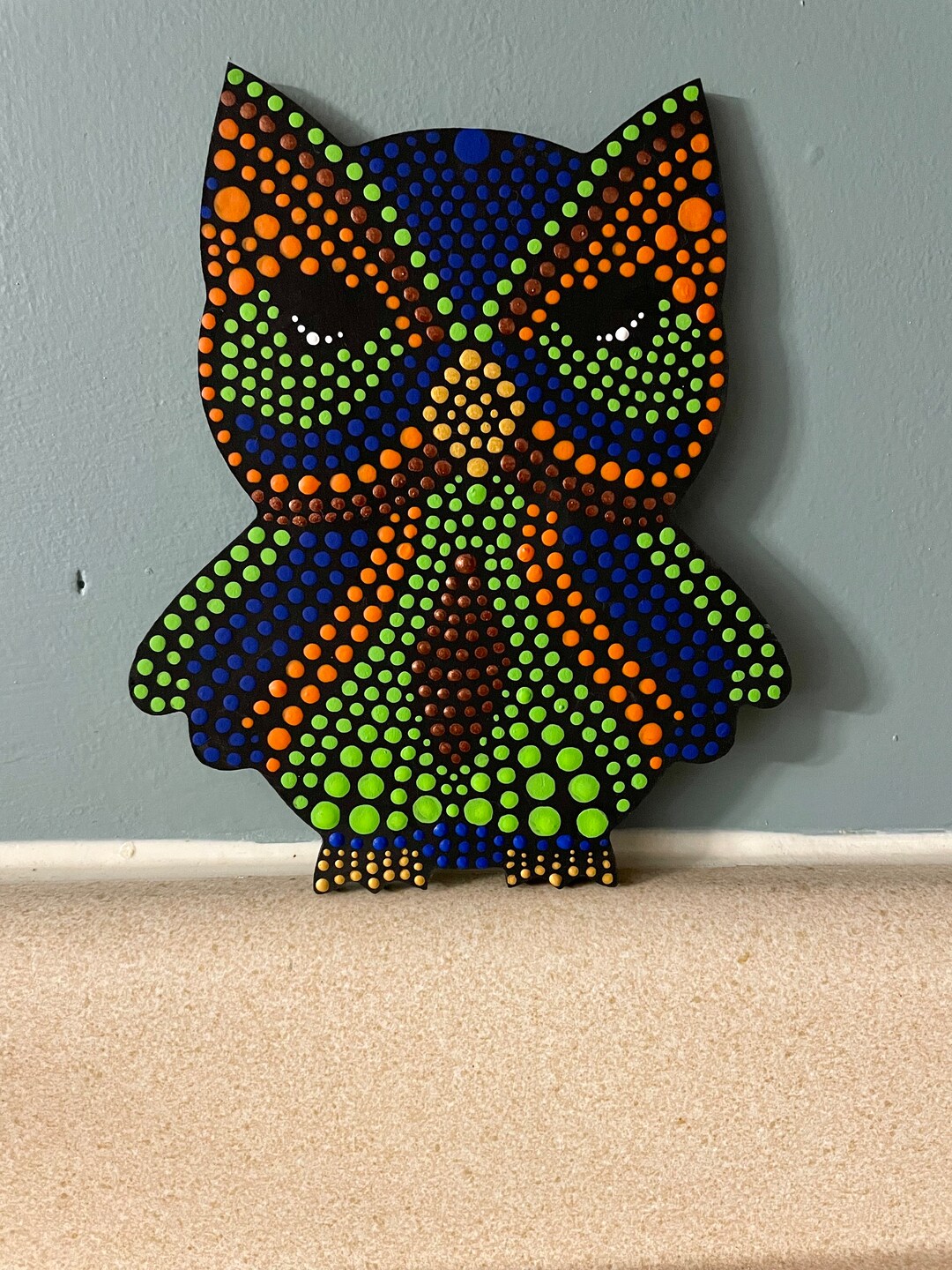 Pointillism Owl Art, Dotted Owl, Owl Decor, Gift for Her, Gift for Him ...