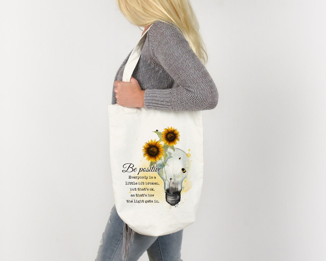Personalised Motivational Quote Tote Bag, Custom Inspirational Bag Gift ...