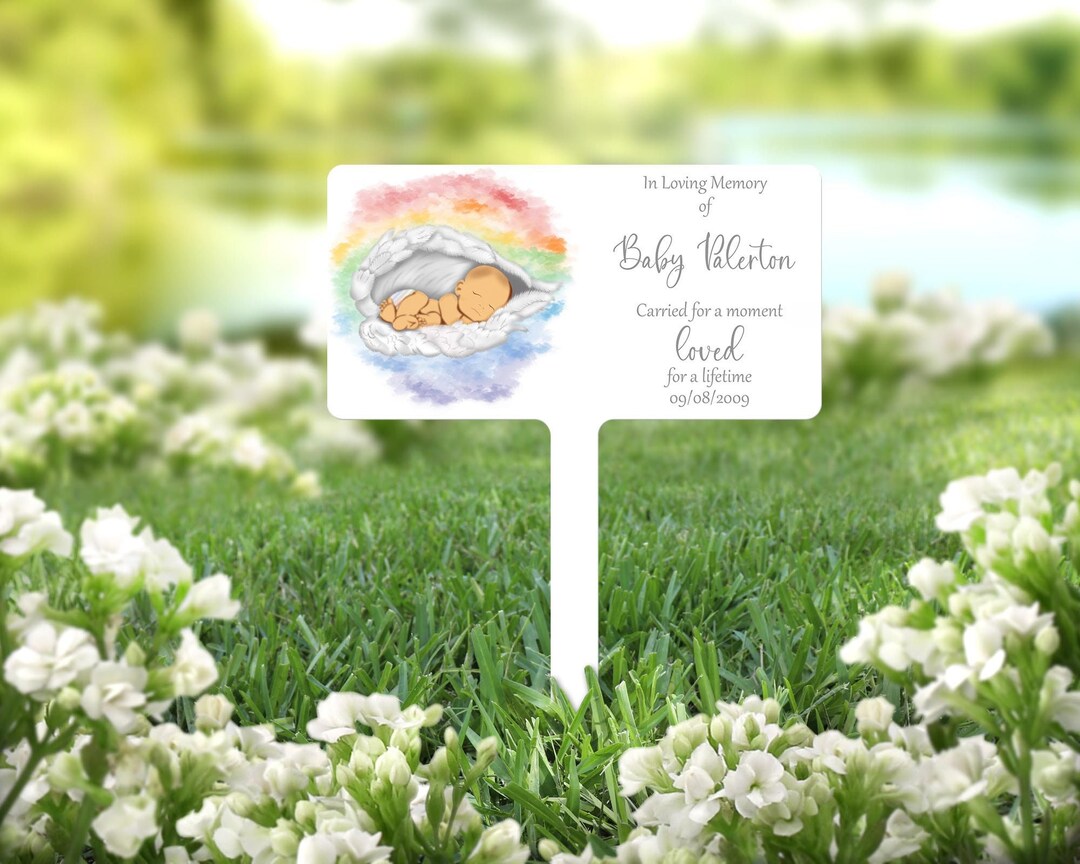 Personalised Grave Marker, Baby Memorial, Grave Decoration, Unisex ...