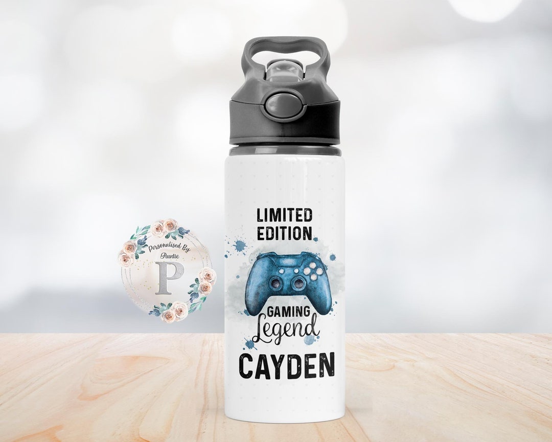 Personalised Metal Gaming Controller Water/drinks Bottle, Kids Water ...