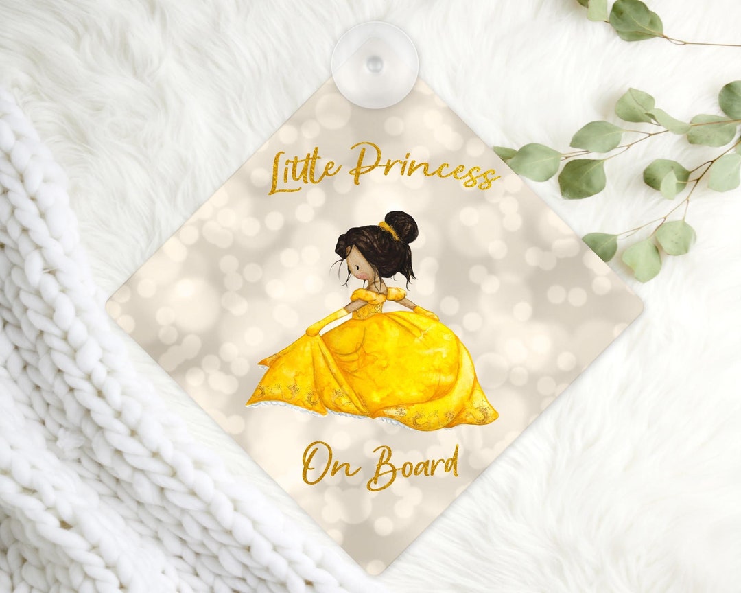 Baby on Board Sign, Princess on Board, Personalised Car Window Sign ...