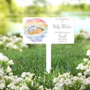 Personalised Grave Marker Baby Memorial Grave Decoration - Etsy
