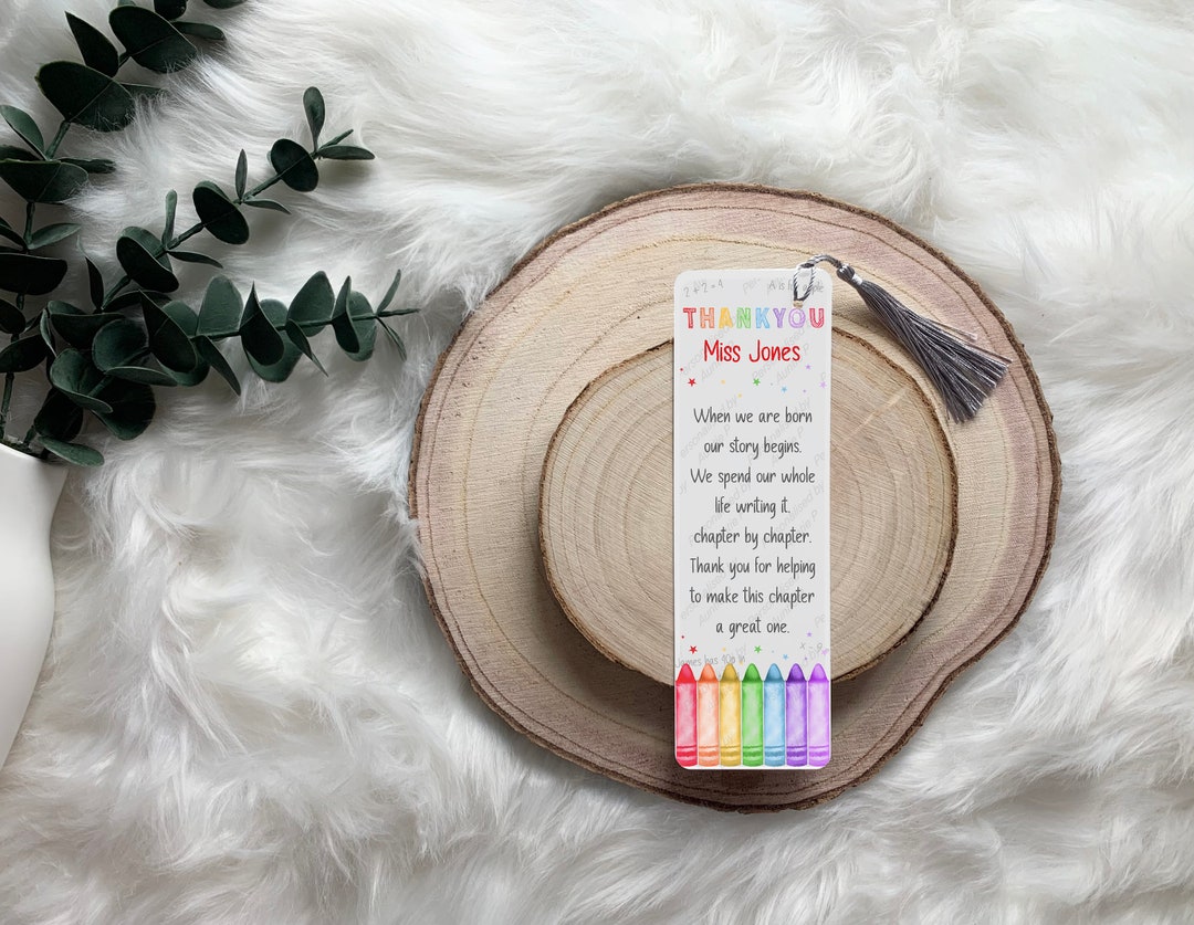 Personalised Teacher Bookmark | Teacher Gift | Appreciation Gift ...
