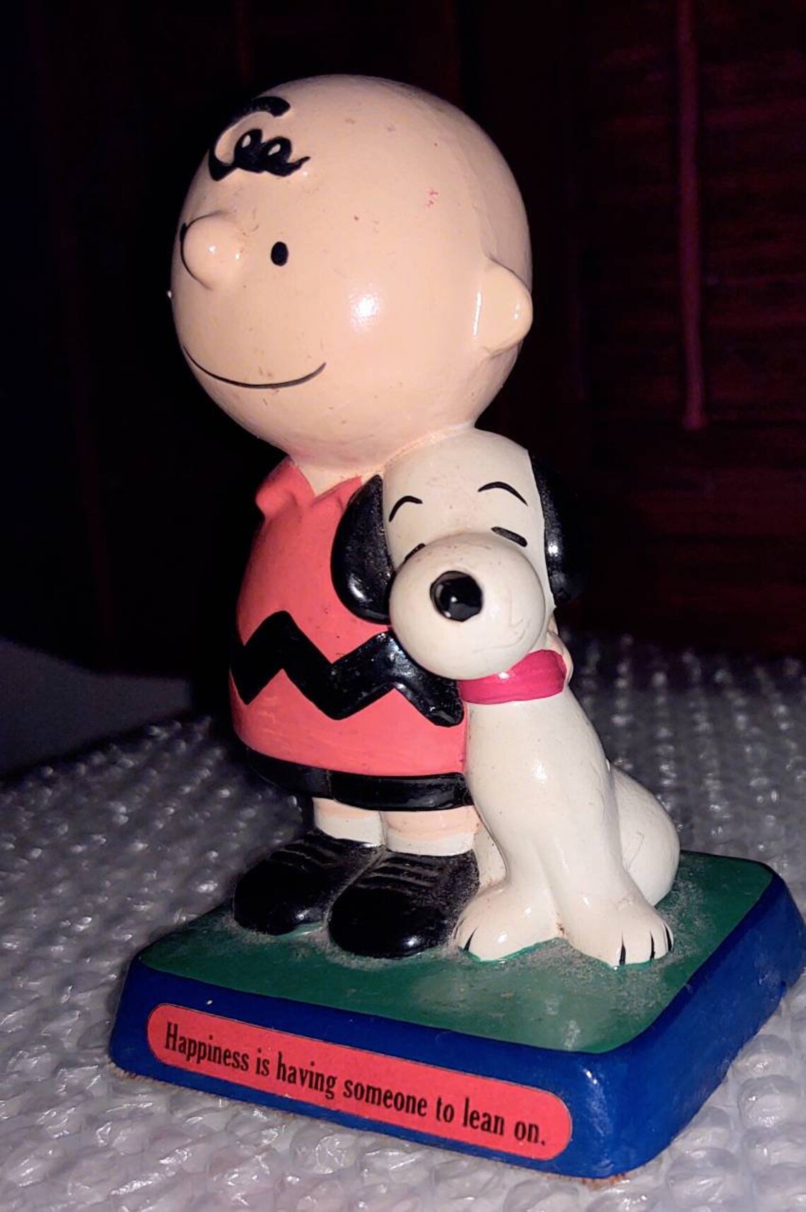 Figurine Vintage Charlie Brown Et Snoopy 1971 Par Determined Etsy