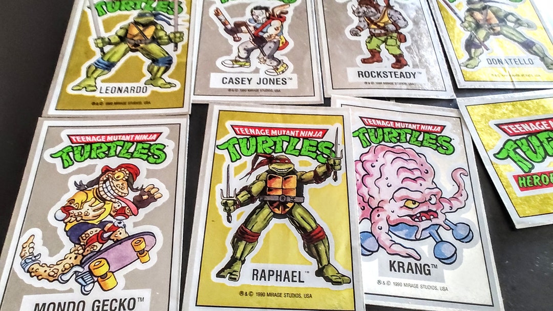 Vintage 1990 Mirage Studio Ninja Turtle Stickers. Twelve Stickers, Some ...