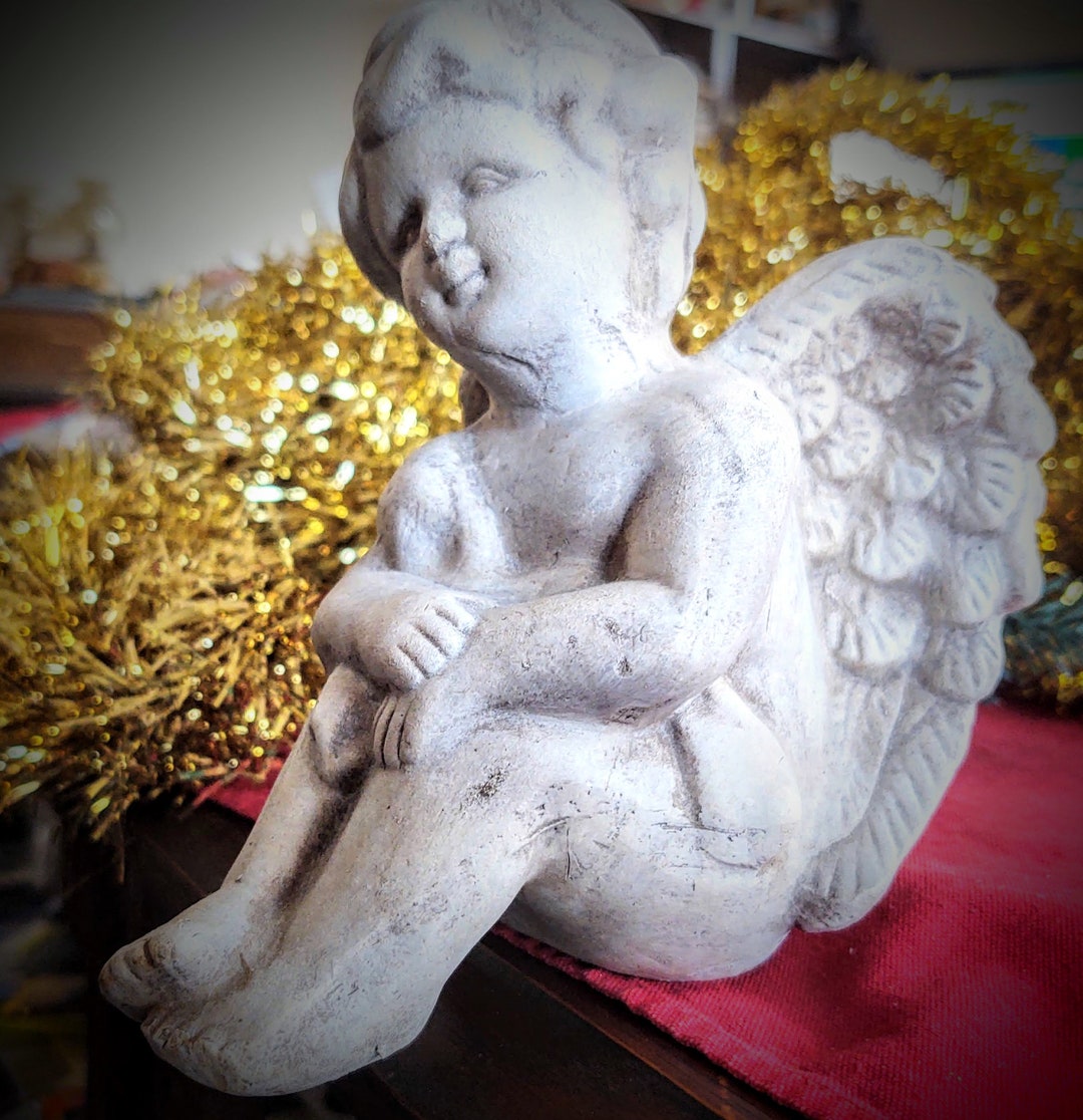 Shelf Sitter Angel. Vintage Angel for Mantel or Shelf. Free Shipping in ...