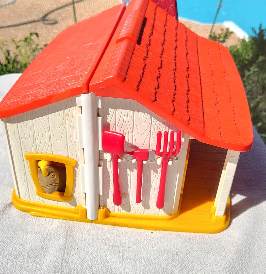 Weebles by Hasbro Vintage Western Farm Ranch House, Horse, Buggy, Fence ...