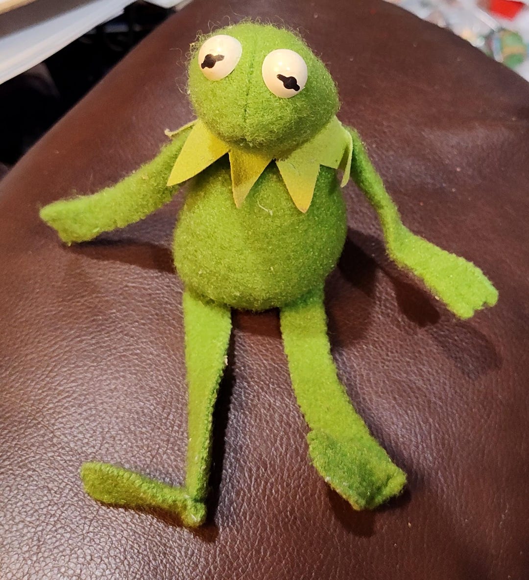 Kermit the Frog 1979 Fisher Price Muppet Plush Toy #864 "sad Kermit ...