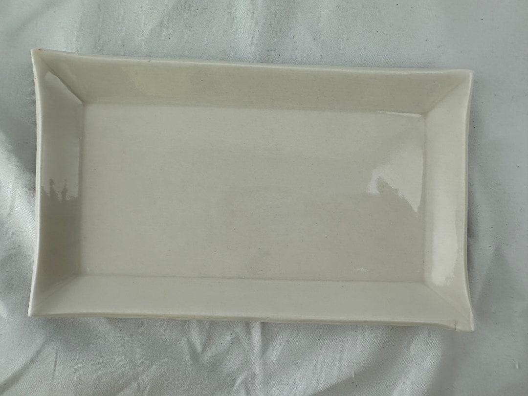 Rectangular Plate. White Porcelain Clay, Glossy Glaze. 7x4x.5” - Etsy