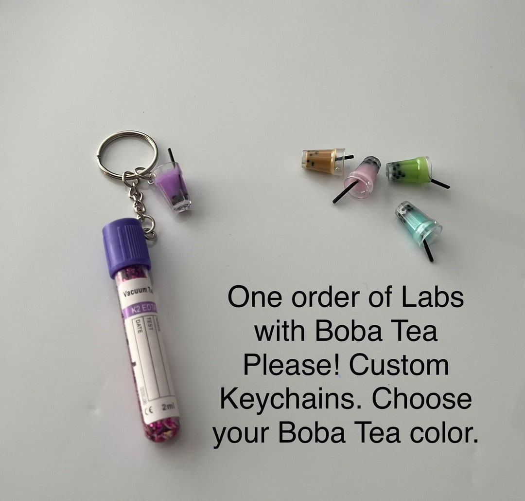Custom Nurses and Phlebotomists Vacuum Tube Keychain With Liquid ...
