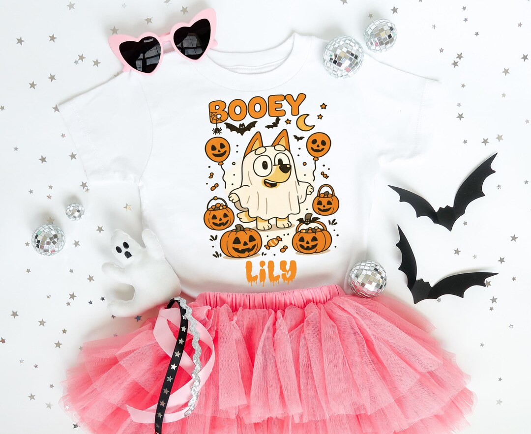 Bluey Custom Booey Shirt Kids Custom Halloween Shirt Bluey Bingo Girl ...