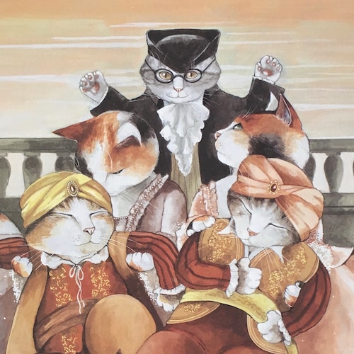 Original Vintage Print by Susan Herbert 1997. Opera Cats. - Etsy UK