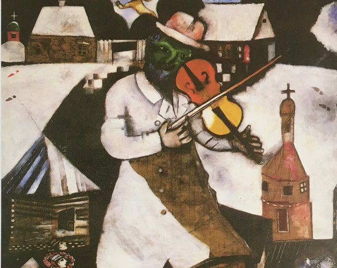 Original Vintage Print by Marc Chagall 1998. the Fiddler 1912-13 ...