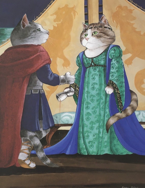 Original Vintage Print by Susan Herbert 1997. Opera Cats. - Etsy