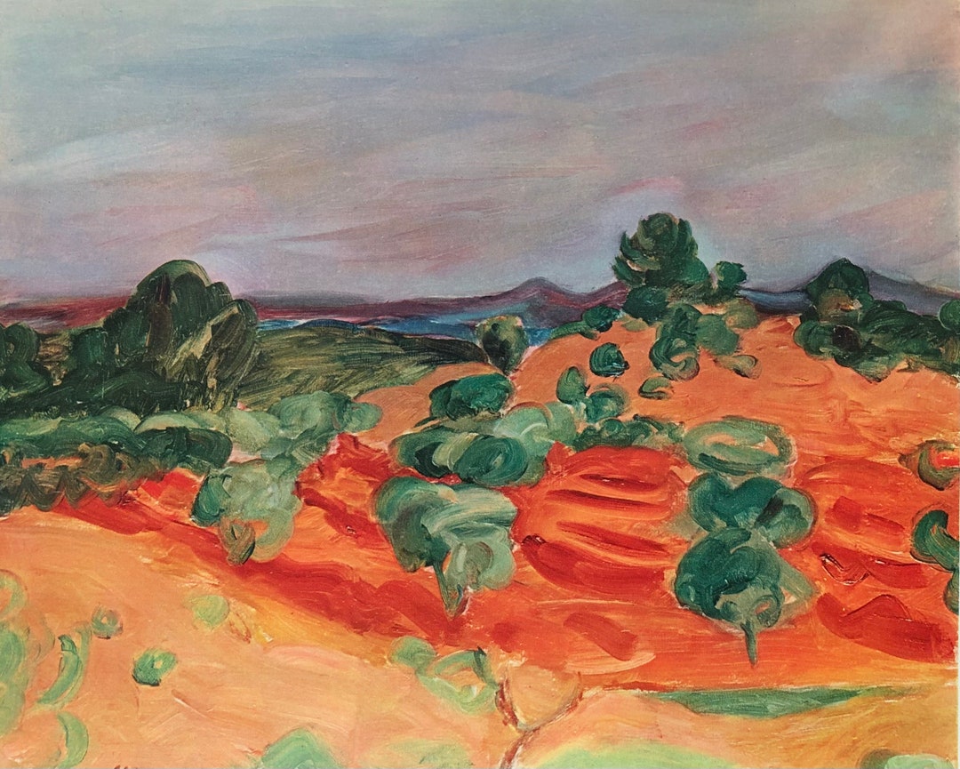 Original Vintage Print 1962 by Matthew Smith. Landscape at Aix (1936 ...
