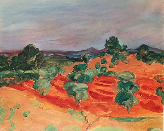 Original Vintage Print 1962 by Matthew Smith. Landscape at Aix - Etsy