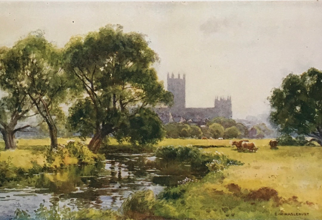 Original Vintage Print by E W Haslehust Circa 1940's. Canterbury From ...