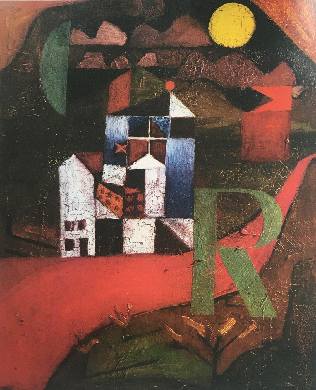 Original Vintage Print 1972 by Paul Klee. the Villa R. Cubism ...