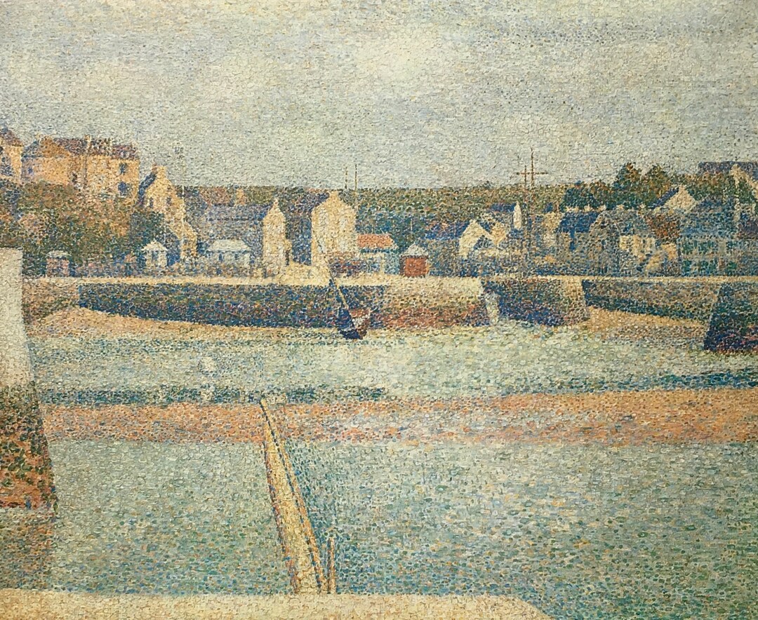 Original Vintage Print 1989 by Georges Seurat. the Outer Harbor at Low ...