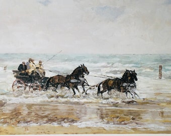 Horse on the Beach Art | Etsy