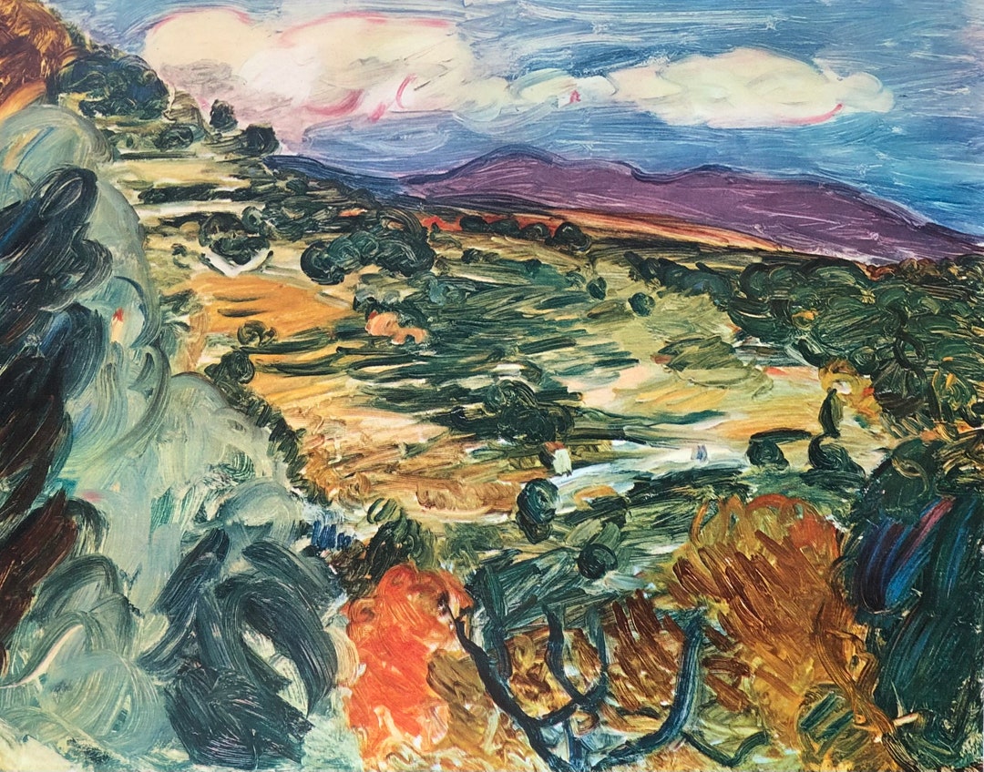 Original Vintage Print 1962 by Matthew Smith. Landscape Near Vence ...