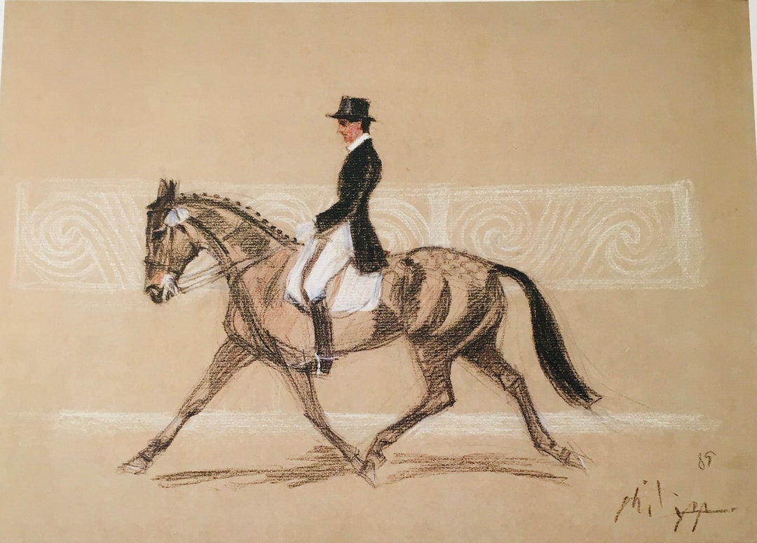 Klaus Philipp Original Vintage Equestrian Print 1993. Smart Gentleman ...